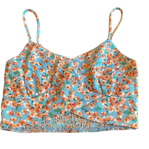 Bog Collective | Tops | Bog Collective Floral Smocked Crop Top | Poshmark